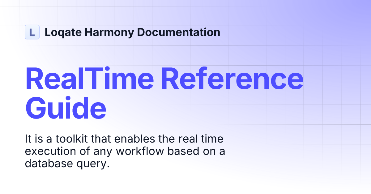 RealTime Reference Guide | Loqate Harmony Documentation